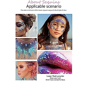 2 Color Face and Body Glitter Gel, Neon Outfit Glow Party for Body Hair Face Nail Glitter Stick Makeup. (03-Pink&06-White Moonbeam)