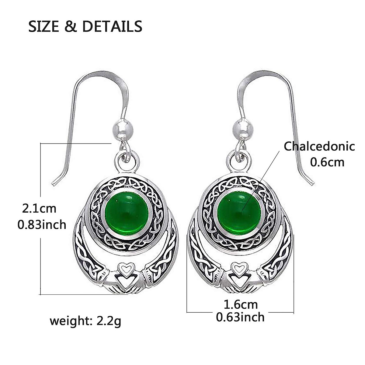KWUNCCI Shamrock St. Patrick's Day Earrings Celtic Knot Claddagh Dangle Drop Irish Earrings for Women