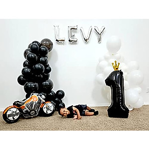 Number 1 Balloons for First Birthday, 40 in, Wild One Giant Balloons, Baby Girl Boy 1st Birthday Decorations,1 16 18 21 Birthday Balloons
