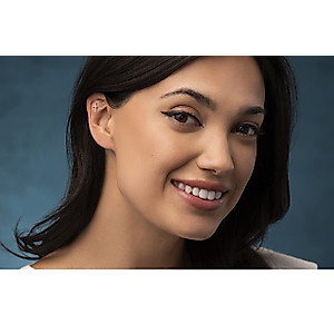 NATALIA DRAKE Tiny Cross Screw Back 1/10 Cttw Diamond Stud Earrings for Women in Rhodium Plated 925 Sterling Silver Cartilage Earring for Second Hole Piercing