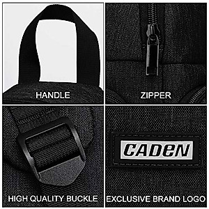 CADeN Camera Bag Sling Backpack for DSLR/SLR Mirrorless Camera Waterproof, Camera Case Compatible for Sony Canon Nikon Camera and Lens Tripod Accessories Black