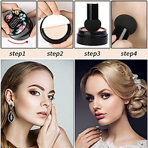 Mushroom Head Air Cushion BB Cream,Concealer Lasting Nude Makeup Moisturizing Pigment CC Liquid Foundation, Even Skin Tone Makeup Base Primer（Natural）