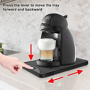 BVN Rolling Tray Appliance Slider: Sliding Tray for Coffee Maker, Coffee Maker Slider, Coffee Caddy, Coffee Pot Slider for Counter, Kitchen Appliances Blender Toaster Air Fryer Food Processors Mixer