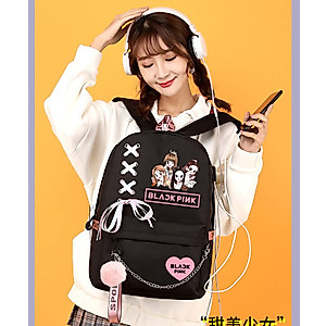 LOVEAngeler Backpack Lisa Rose JISOO Jennie Kawaii Colleage Bookbag School Bag Casual Daypack Mochila For Girls