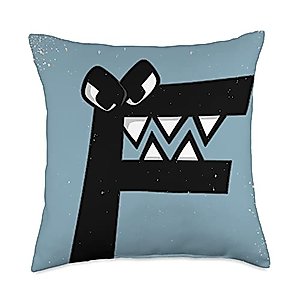Alphabet Lore F Letter For Boys Alphabetical Matching Trees Throw Pillow