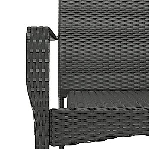 WFAUIBR Dining Set with Cushions 5 Piece Patio ，Bistro Sets,Coffee Table Sets, Whether You Have a Balcony, Lawn, Garden, or Poolside, This Set is Outdoor Spaces，Black，5 Piece 35.4"
