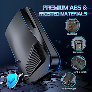 Faceplate for PS5 Disc Edition with Cooling Vent, PS 5 Console Cover Plates Faceplate, Replacement Console Cover, Anti-Scratch Dustproof ABS Replacement Protective Case for PS 5 Console (Black)