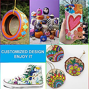 35 Premium Acrylic Paint Marker Pens, Double Pack of Both Extra Fine and Medium Tip, for Rock Painting, Mug, Ceramic, Glass, Wood, Fabric Painting, Canvas,Metal,Water Based Quick Dry Non Toxic No Odor