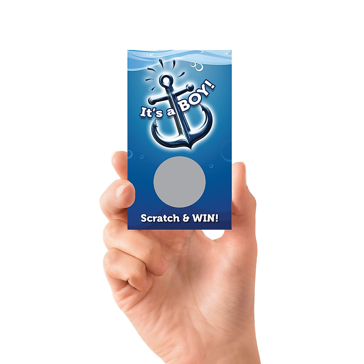 PROMO PRINTING GROUP, INC. Anchor Boys Baby Shower Scratch Off Cards - (30 Cards) - Baby Shower Scratch & Win for Boys - Baby Shower Raffle - Baby Shower Door Prizes - Scratch Off Tickets