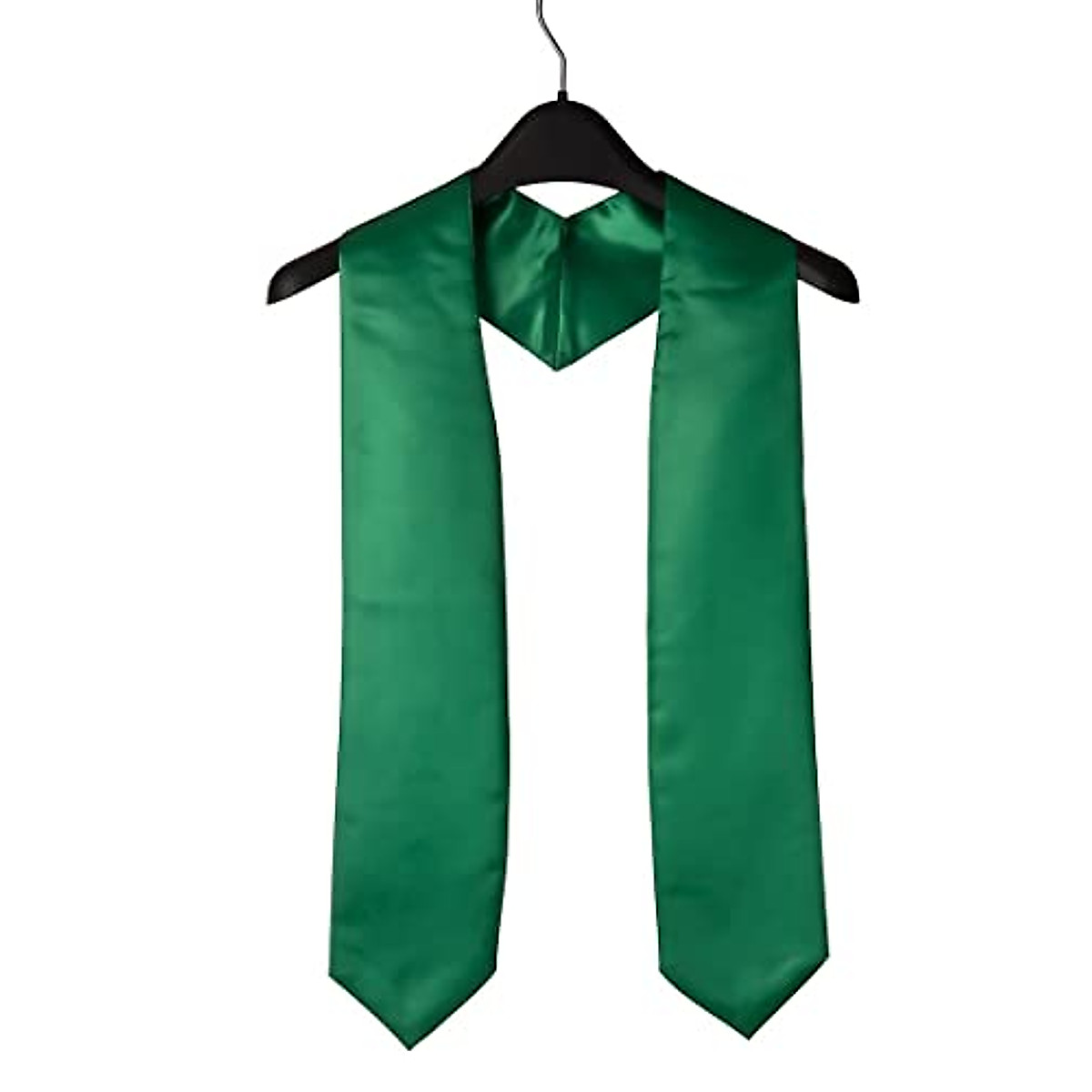 Unisex Adult Plain Graduation Stole For Academic Commencements For High School, College And University, 60” Long, Emerald Green