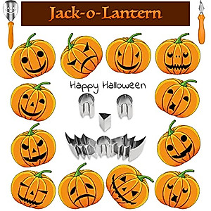 365park Pumpkin Carving Kit,11PCS Carvable Pumpkin Carving Tools for Halloween Decorations,Heavy Duty Stainless Steel Pumpkin Carving Tools Set Gift for Halloween