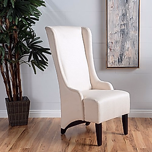 Christopher Knight Home Callie Fabric Dining Chair, Beige, 23.25" x 28.75" x 46.25"