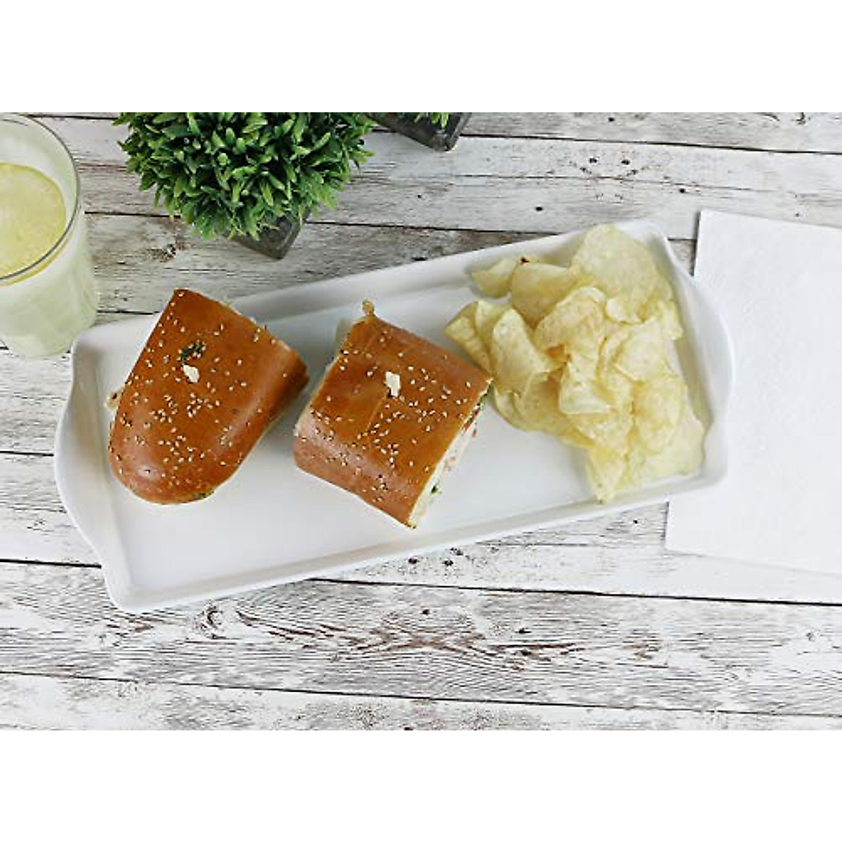 Calypso Basics, Sandwich Melamine Tidbit Tray, White