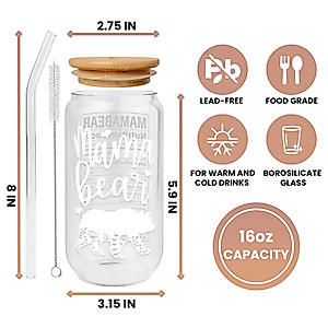 Gifts for Mom from Daughter, Son - Mom Birthday Gifts, Birthday Gifts for Mom - Mom Gifts for Christmas, Mom Christmas Gifts - Mama Gifts, Mother Gifts, New Mom Gifts for Women - 16 Oz Can Glass