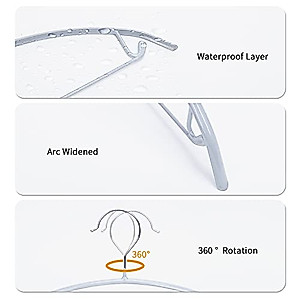 Nature Smile 20 Pack Non-Slip Suit Hanger,Coat Jacket Hangers,Sweater Hangers,PVC-Coating Metal Hangers for Pants,Shawls,Belts,Bras - Dimple & Crease Free T-Shirt Hangers,Silvery Grey Color…