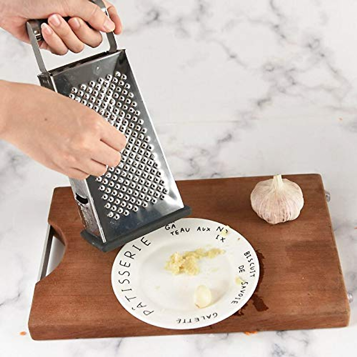 FIAMER Box Cheese Grater & Shredder Chopper Four-sided Grater Peeler Kitchen Box Vegetable Fruit Cucumber Carrot Cheese Salad Melon Planing Slip Handle Easy To Clean, Dishwasher Safe