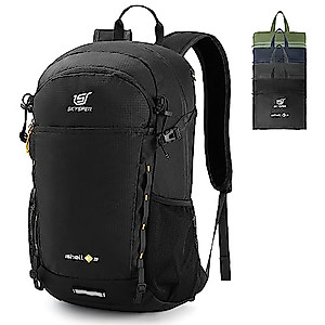 SKYSPER Hiking Backpack 30L Lightweight Packable Travel Daypack Waterproof Hiking Daypack for Women Men(Black)