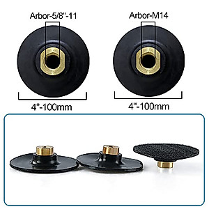 Extra Flexible Backer Pad Rubber Backing Pad for Edges, Tight Corner Polishing,Hook&Loop Back Holder - Arbor 5/8" 11