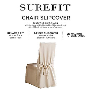 SureFit Duck Folding Chair Slipcover in Natural