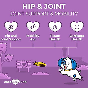 Joint Supplement for Dogs - 120 Chewable Tablets - Glucosamine for Dogs - with Chondroitin, MSM & Manganese - Hip & Joint Supplement for Dogs Mobility Support & Dog Joint Pain Relief