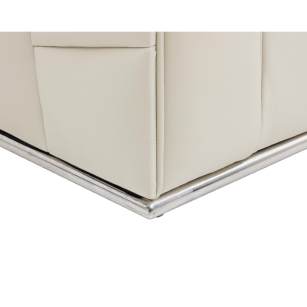 Blackjack Furniture Surton Top Grain Italian Leather Sectional Sofa for Living Room and Home Office, Modern Luxury L-Shaped Couch, 117" W, Right Arm Facing, Beige