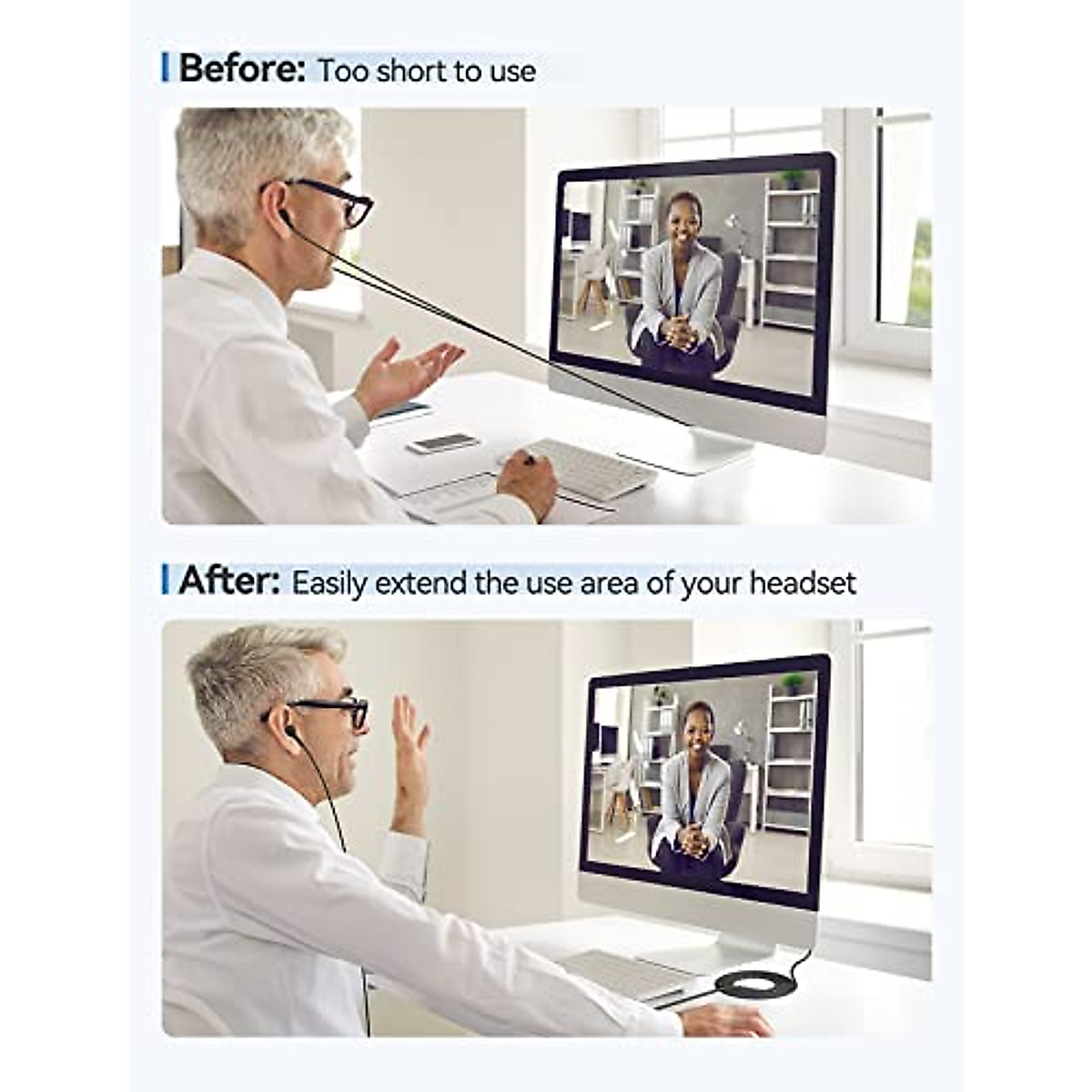 VIOY Headphone Extension Cable 10FT,[Copper Shell, Hi-Fi Sound] 3.5mm Male to Female Stereo Audio Cable Nylon Braided Aux Cord for Smartphones, Tablets, Media Player