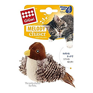 GIGWI Melody Chaser Motion Activated Bird, Black (G10052A1)