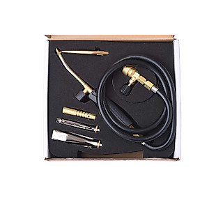 Flame King Propane Gas Torch 6,000 BTU Kit w/ 3 Burners for Melting, Brazing Gold and Silver Precious Metals, Welding, Soldering, and Repairs