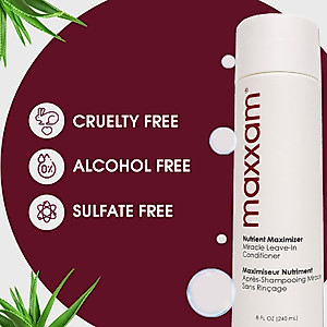Maxxam Nutrient Maximizer Leave-in Conditioner, Frizz Control for All Hair Types, Repairs & Strengthens Damaged Hair, 8 Fl Oz
