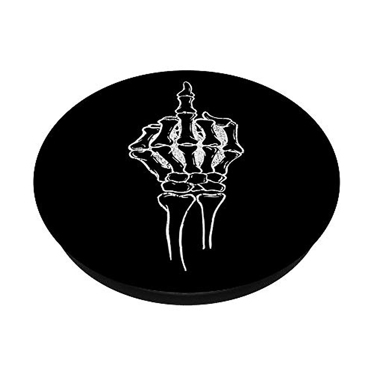 Funny Offensive Skeleton Middle Finger Distressed PopSockets Swappable PopGrip