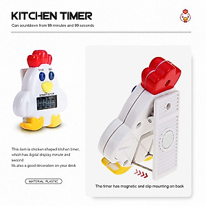 Healeved 60 Minutes Timer How to Measure Ring Size at Home Kitchen Timers for Cooking Egg Timer Alarm Clocks for Digital Clock Cute Kitchen Timer Cooking Timer Rings White Desk Manual Child