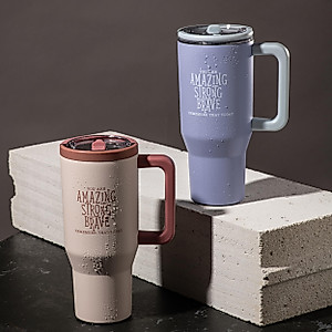 DIVERSEBEE 30 oz Insulated Stainless Steel Tumbler with Lid, Inspirational Birthday Thank You Gifts for Women, Mom, Wife, Girlfriend, Teacher, Her, Nurses, Best Friend, Travel Mug (Blush)