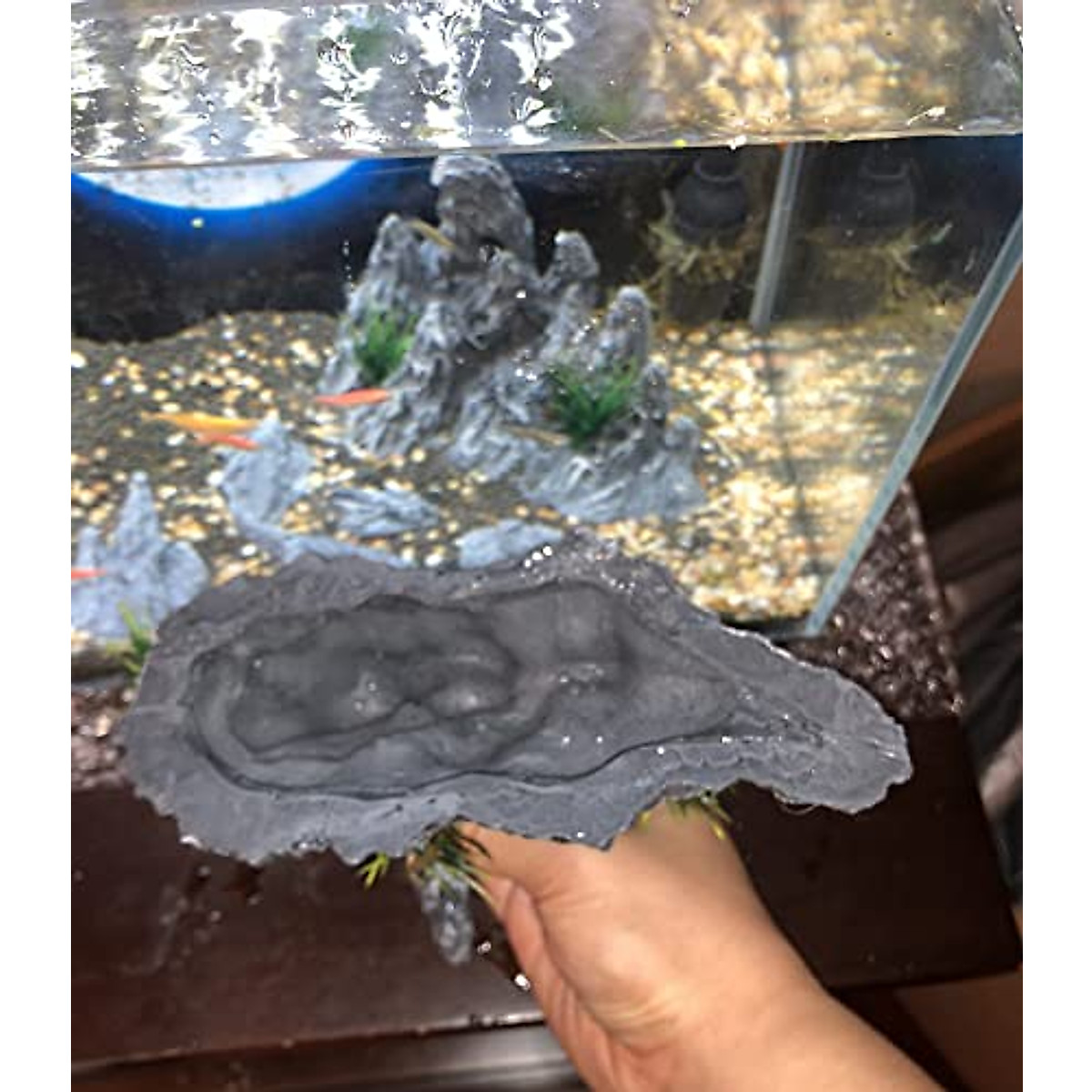 AWXZOM “Soul Valley” Aquarium Ornaments 2～5 Gallon Aquarium Decoration Model Kits, Include 7 pcs Resin Imitation Stone