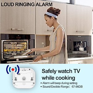 UMIKAkitchen Kitchen Timer, 2 Pack Large Digits Classroom Timer for Kids,Simple Operation Magnetic Timers, Digital Timer for Cooking -White