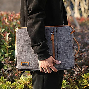 LONMEN 15.6 inch Laptop Sleeve Case Water-Resistant Notebook Handle Bag for Lenovo Flex 4/Yoga 720/Ideapad 330 321S Laptop/ThinkPad P1/HP Envy x360 15/ASUS ROG Zephyrus S/Dell Latitude 3590,Blue