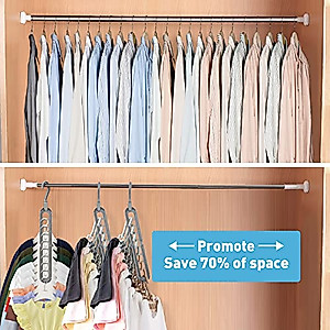 8 Space Saving Hangers,Plastic Magic Hangers,Hangers for Closet Organizer and Storage,Closet Space Saver,Home Magic Space Saving Hangers