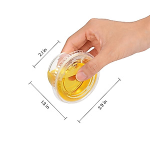 EDI Minimalist Clear 4 Oz 200 Sets Disposable Plastic Portion Cups with Leakproof Lids | Food Storage Cups | BPA Free | Recyclable