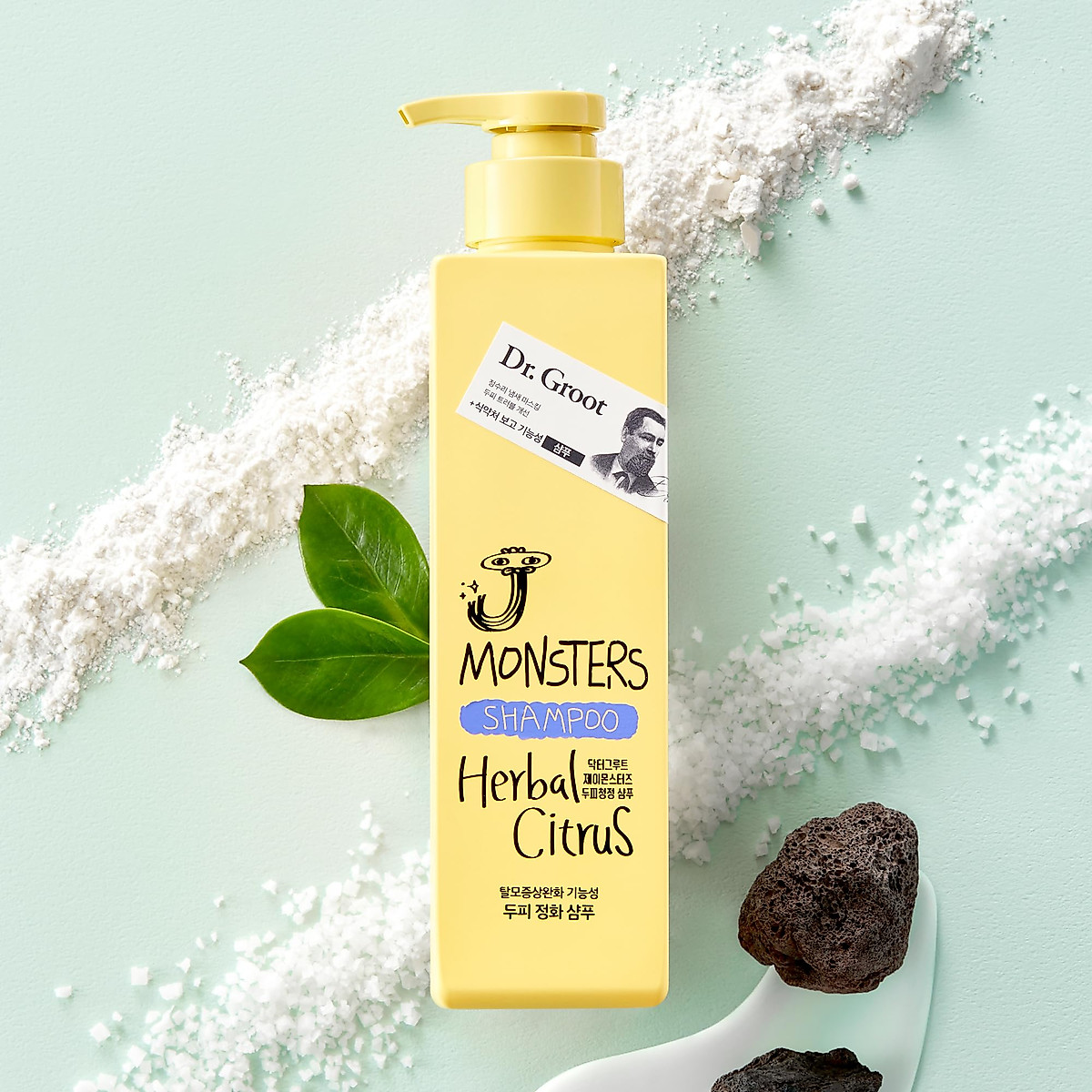 Dr. Groot J Monsters Scalp Purifying Shampoo Set (Herbal Citrus, 16.1fl oz) - Odor-Masking Hair Care Set for Thin Hair, Biotin, Sulfate-Free | Korean Skincare