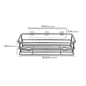 ENIBOE Shower Caddy Adhesive Shower Shelves with 4 Hooks Shower Organizer No Drilling Shower Racks for Inside Shower Wall Mounted Shower Storage for Bathroom Kitchen, Sliver