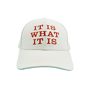 Dnoymab Trump 2020 Presidential Voting Election Campaign hat, it is What it is Hat Adjustable Black Baseball Cap for Men Custom Vintage Flexfit Dad Hats Unisex (White)