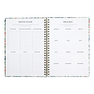 Letts Spring Valley Weekly/Monthly Planner, 12 Months, January to December, 2024, Wiro Binding, A5 Size, 8.25" x 5.875", Multilingual, Mint (C082377-24)
