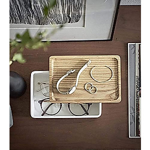 Yamazaki Accessory Box Home | Polystone | Jewelry Organizer, One Size, Ash