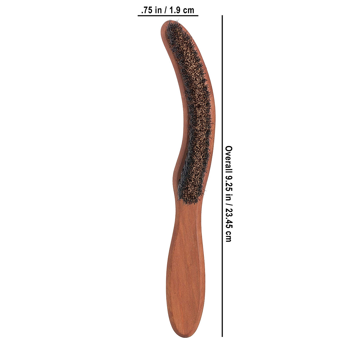 Redecker Natural Pig Bristle/Bronze Wire Hat Brush with Oiled Pearwood Handle, 9-1/4-Inches