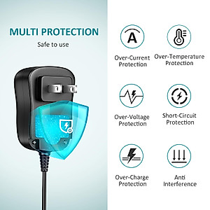 Basicvolt Universal AC/DC Adapter Multi-Voltage Regulated Switching Power Supply with 11 Selectable DC Plugs for 3V 4.5V 5V 6V 7.5V 9V 12V Household Electronics 2.0A 24Watt Max