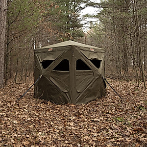 CAGE™ Permanent Hub Blinds, R30 Permanent Hub Blind, Hunting Blind, Durable, Rigid Framework, Pop-Up Hub System, Withstand™ All-Weather Fabric, 3-Person, 76" x 66" x 66", CBR30T