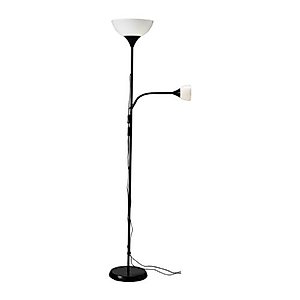 Ikea Not Floor Uplight/Reading Lamp, Black