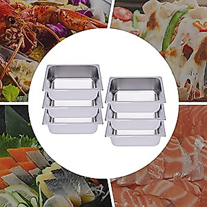 6 Pack 4" Deep 1/2 Size Stainless Steel Steam Table Pans Hotel Food Prep Pan NEW