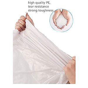 Strong Kitchen Trash Bags Drawstring 4 Gallon Garbage Bags Unscented Wastebasket Bin Trash Can Liners Small Trash Bag for Kitchen,Bathroom,Bedroom,Home,Office,car(Pure white)