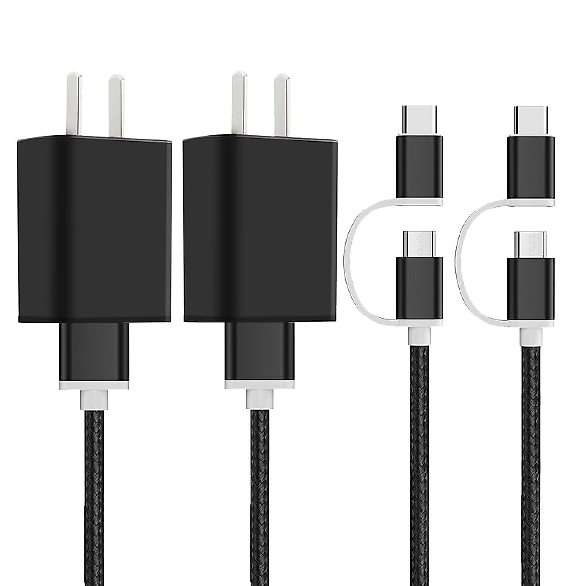 2Pack Chargers Replacement for Amazon Fire TV Stick, All Kindle Fire Tablets, Compatible with Samsung S7 S8 Android Phone AC/DC Home Wall Adapter with Micro USB Cable for New Fire Tablet