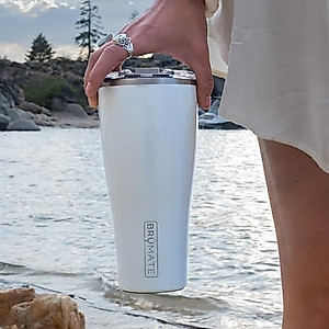 BrüMate Nav XL 32oz 100% Leak Proof Insulated Travel Tumbler with Magnetic BevLock™ Lid - Double Wall Cup-Holder Friendly Stainless Steel Mug (Azure)